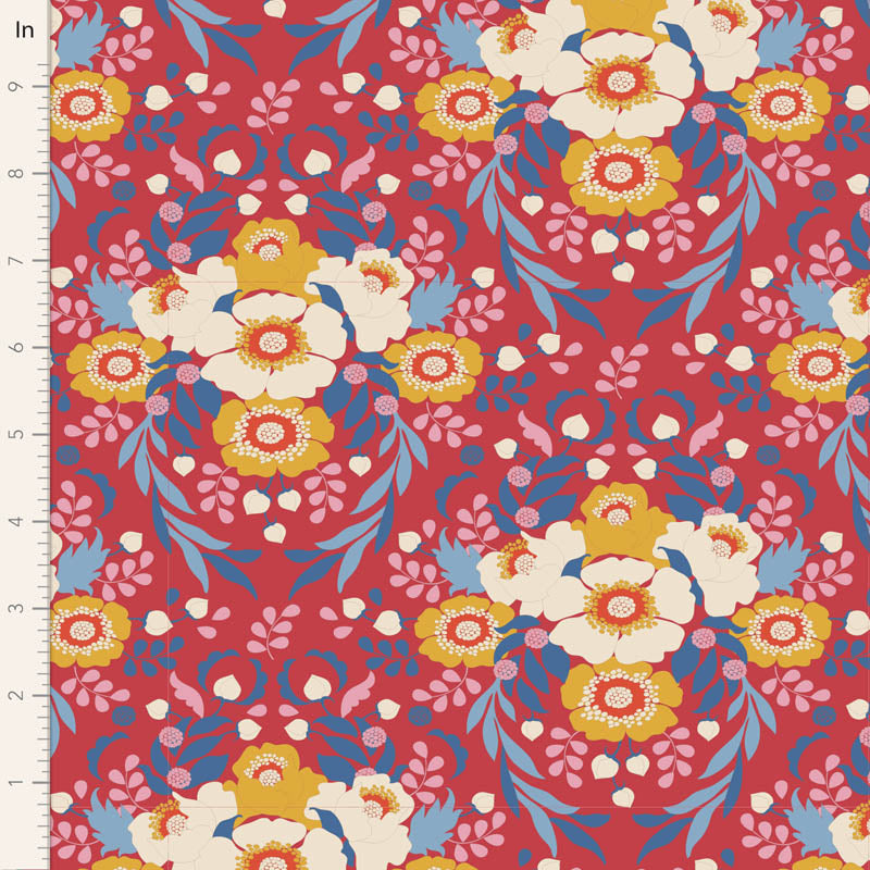 Tilda Jubilee Anemone | 100541 | Red – The Quilty Shop