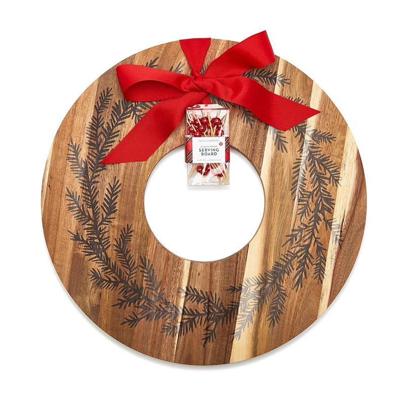 Holiday Wreath Serving Board | Twos Company – The Quilty Shop