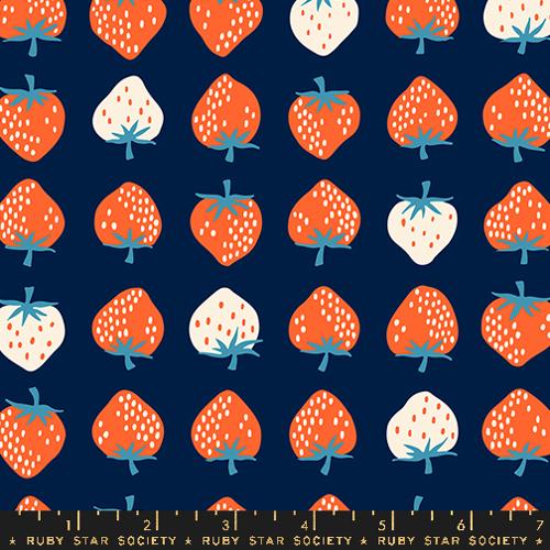 Ruby Star Strawberry | RS3084 23 | Navy – The Quilty Shop