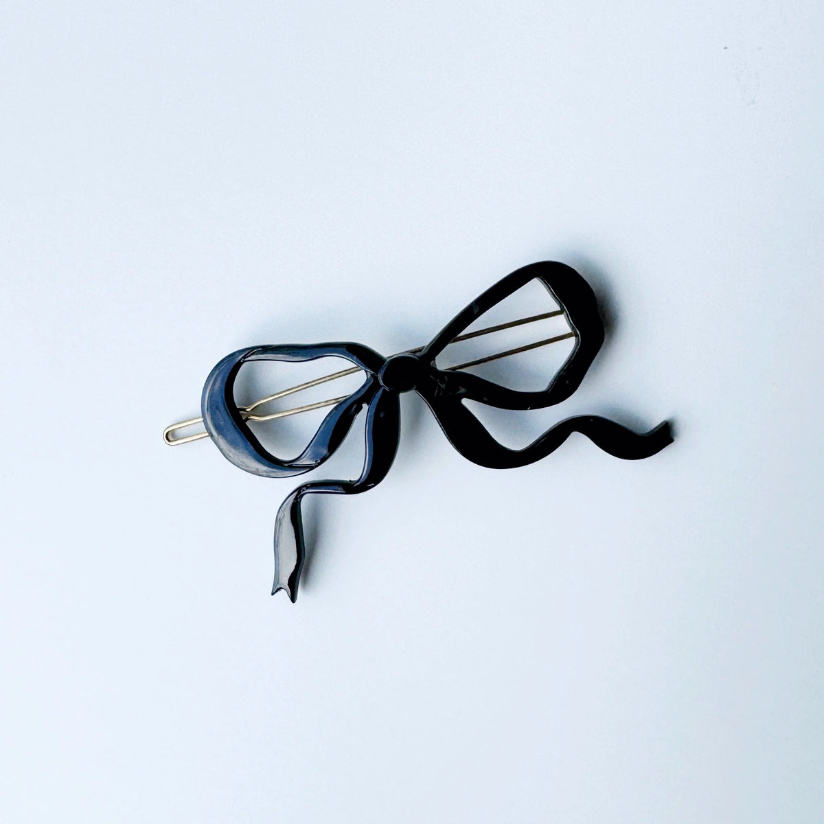 Ribbon Bow Clip | Hey Ricochet | Black – The Quilty Shop