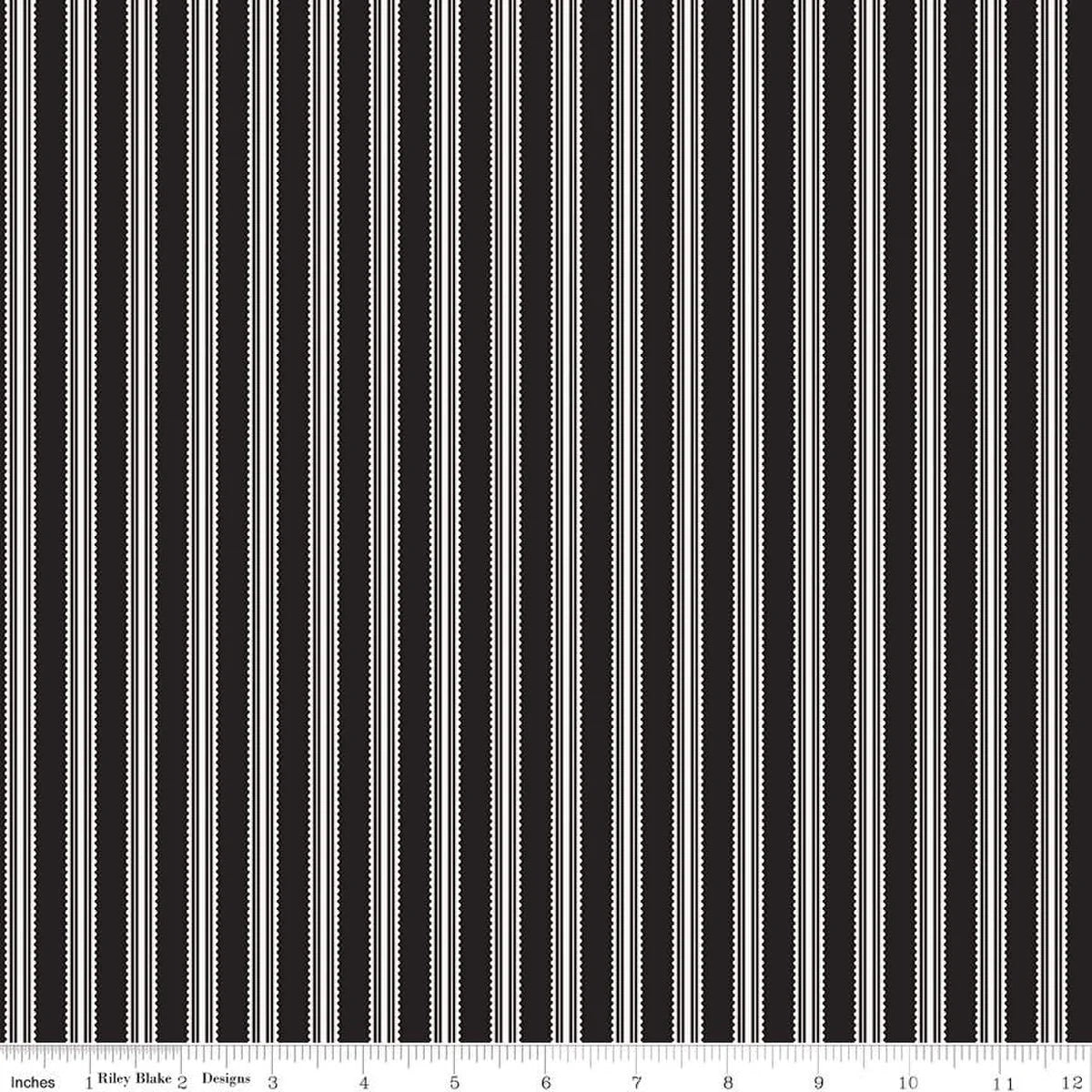 Midnight Meadow Stripes | C15323 | Black – The Quilty Shop