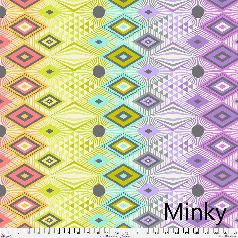 60" Wide Tula Pink Minky | MKTP003 | Tabby Road Disco Lucy | Prism ...